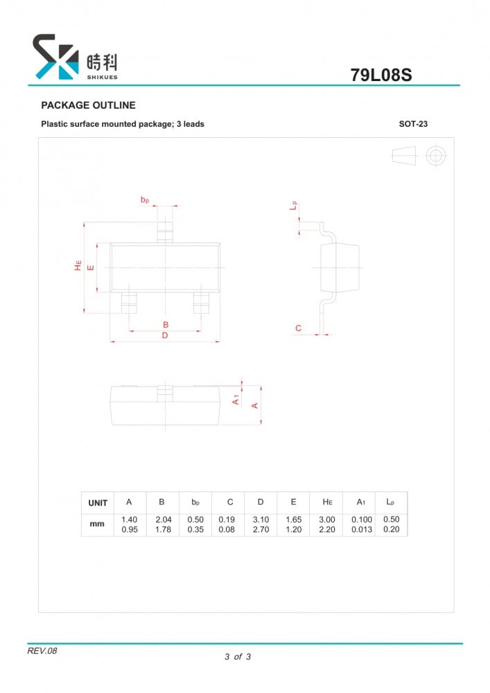 79L08S datasheet page 3