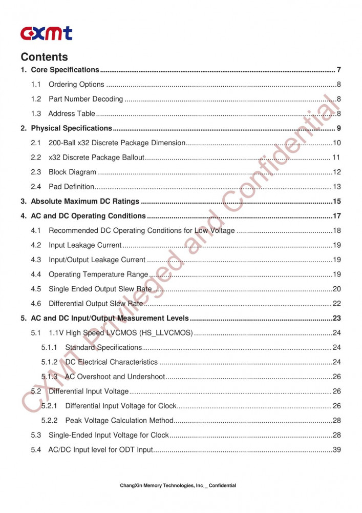 CXDB5CCAM-ML datasheet page 4