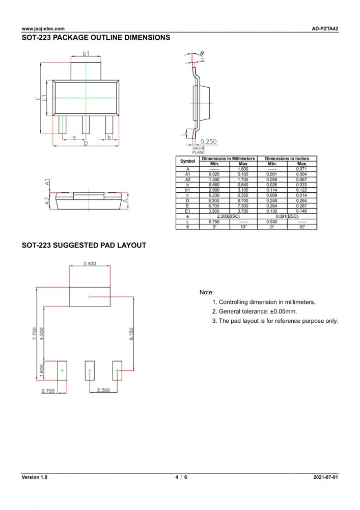 AD-PZTA42 datasheet page 4