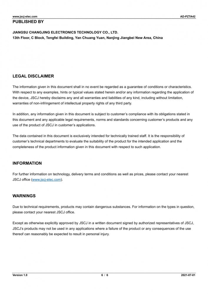AD-PZTA42 datasheet page 6