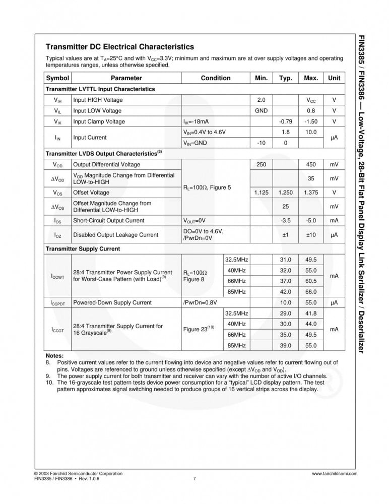 FIN3385MTDX datasheet page 8