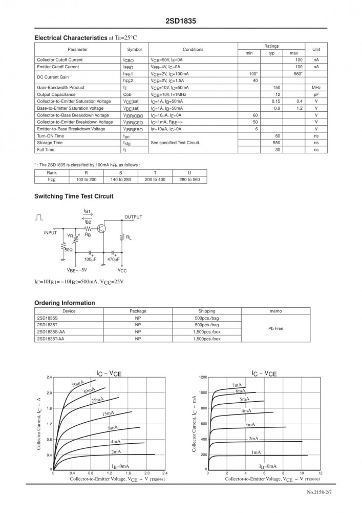 2SD1835S-AA technical document page 2