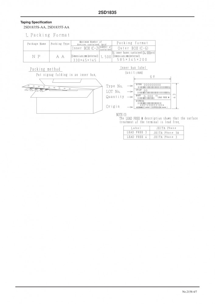 2SD1835S-AA technical document page 4