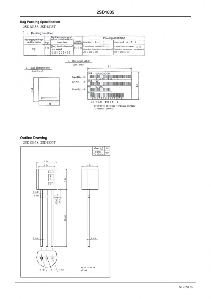 2SD1835S-AA technical document page 6