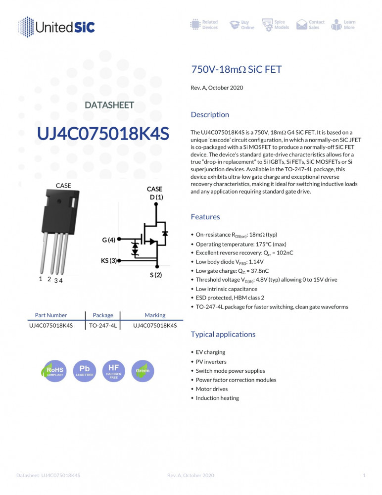 UJ4C075018K4S datasheet page 1