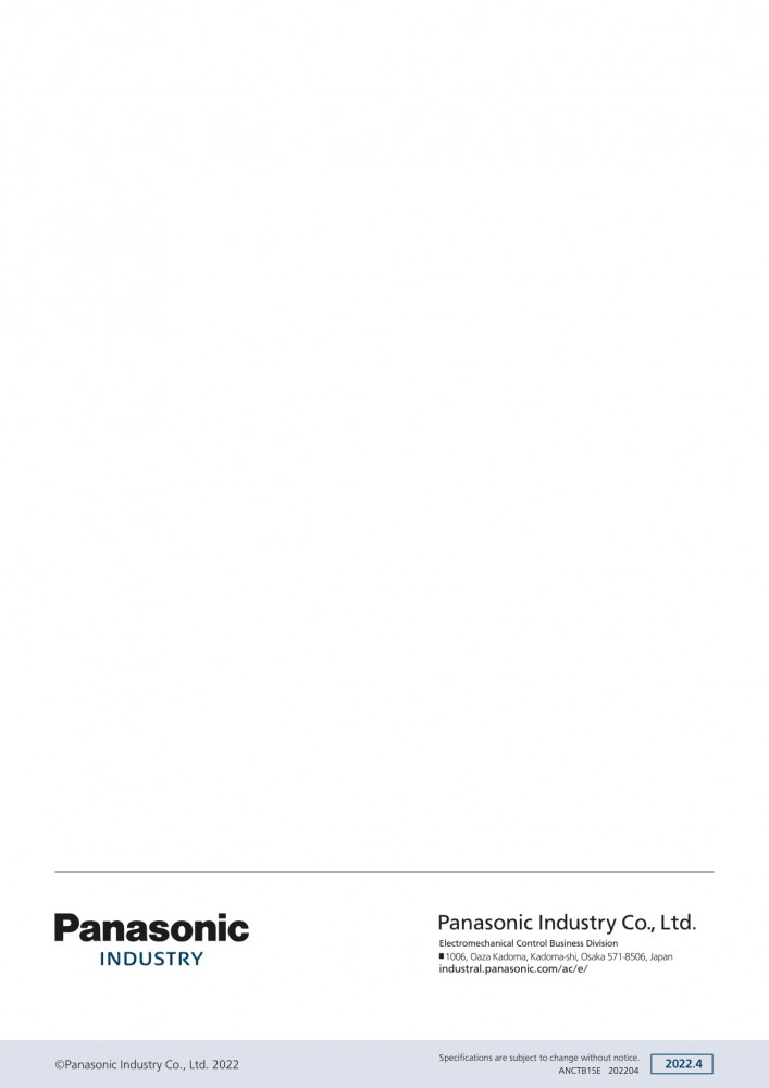 Panasonic tactile switch catalog page 10