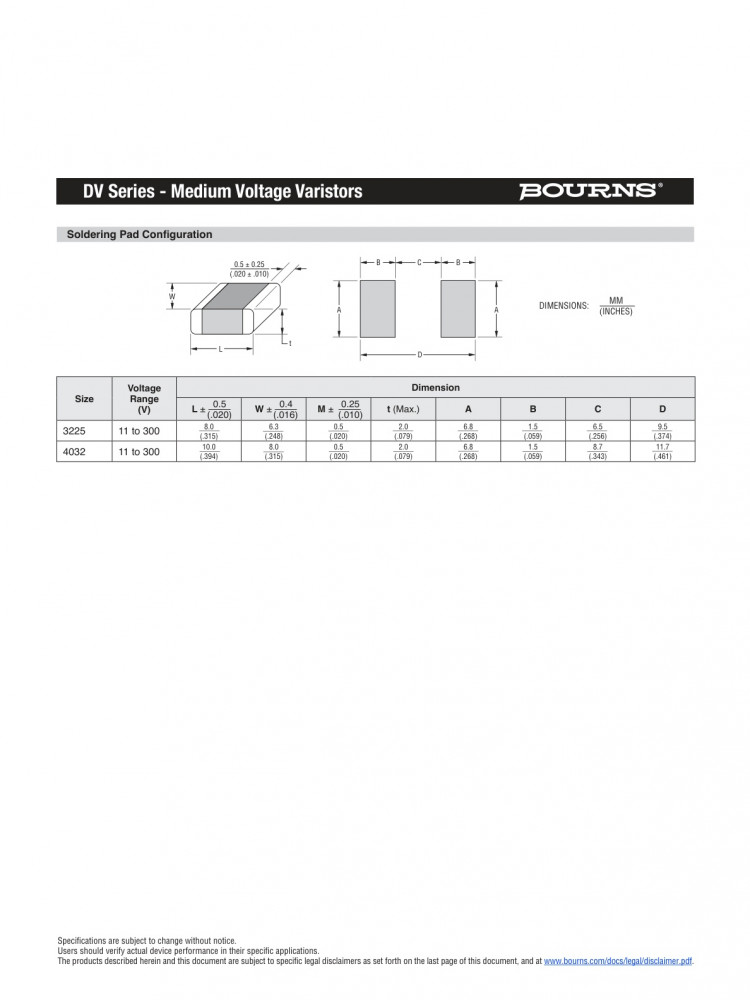 BOURNS DV Series datasheet page 7
