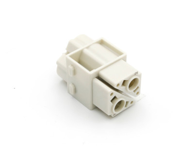 Heavy-Duty Push-in Terminal Insert, Female, 6-Pole, 16A, Silver (Ag) Plated Contacts, Size 6B «44x27»