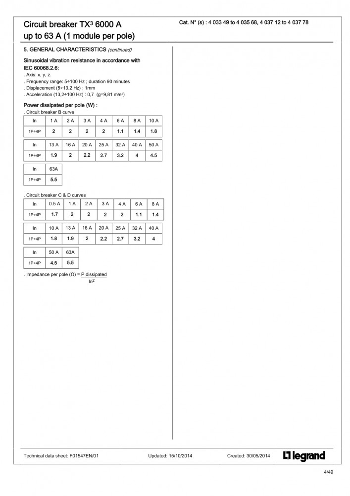 Legrand TX³ technical document page 4