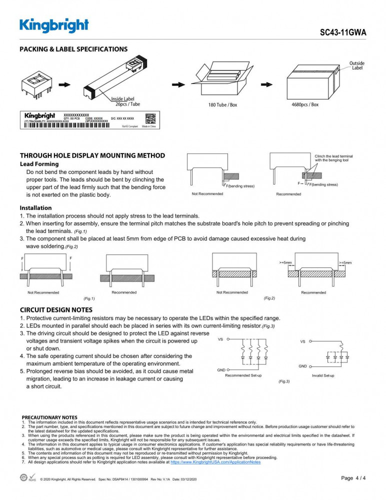 SC43-11GWA datasheet page 4