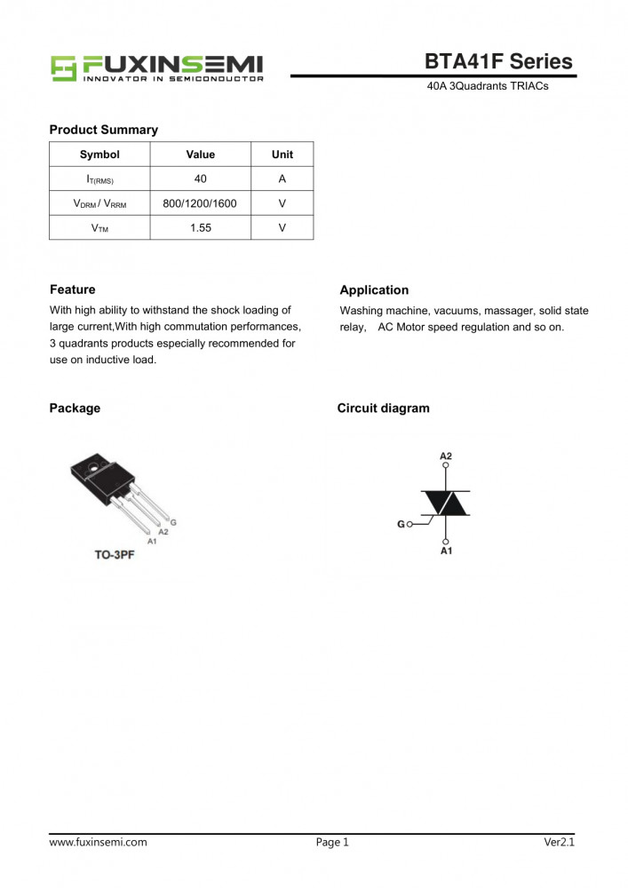 BTA41F-1200BW datasheet page 1