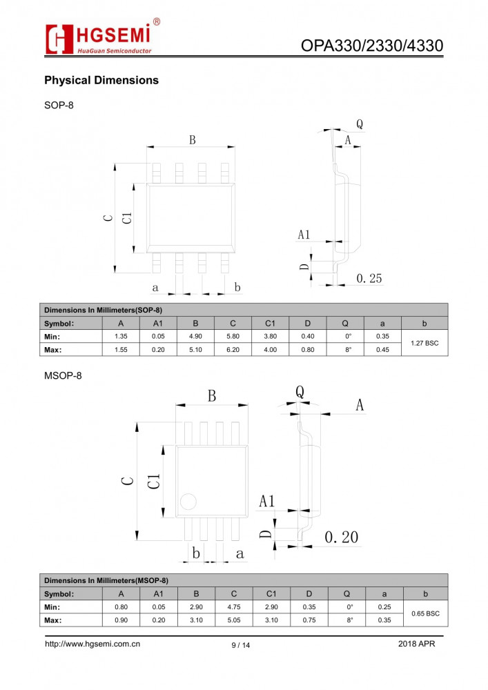 OPA2330M/TR datasheet page 9