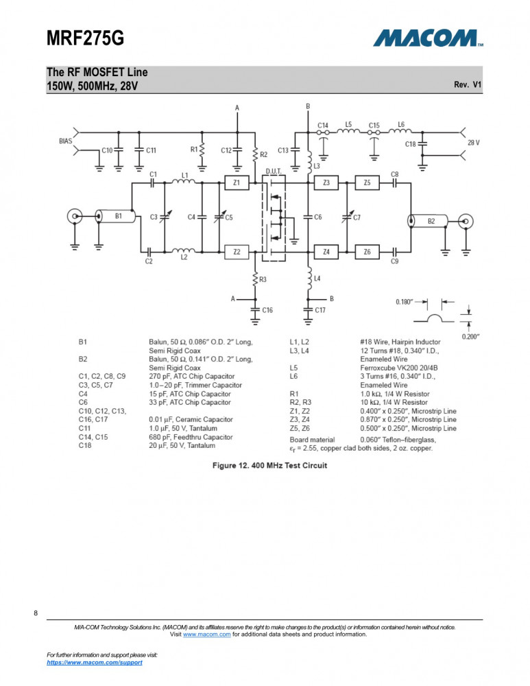 MRF275G datasheet page 8