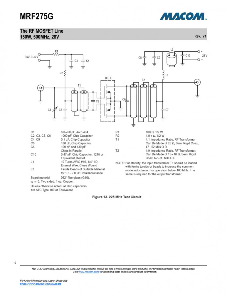 MRF275G datasheet page 9