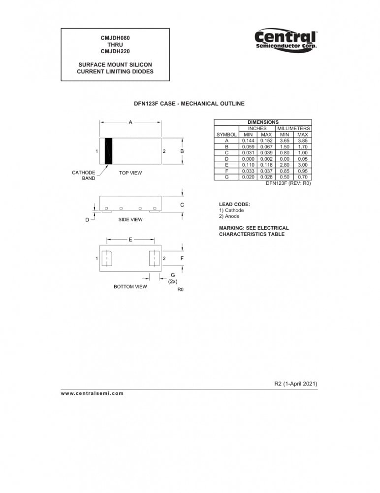 CMJDH220 TR datasheet page 2