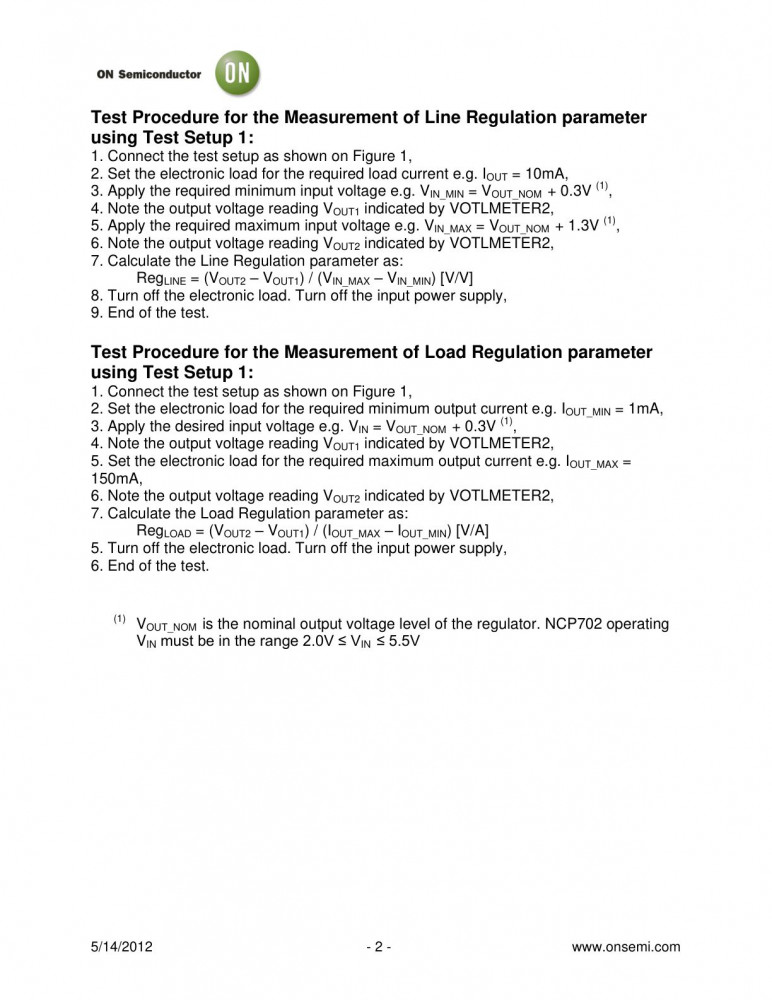 NCP702SN33T1GEVB document page 2