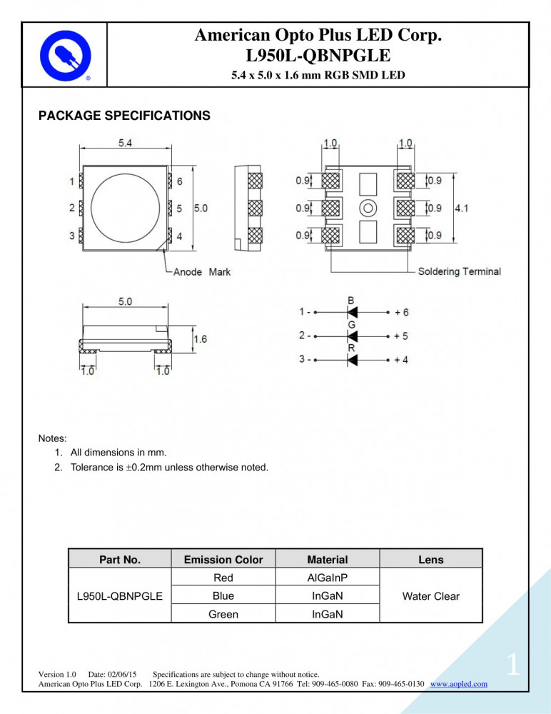 L950L-QBNPGLE datasheet page 1