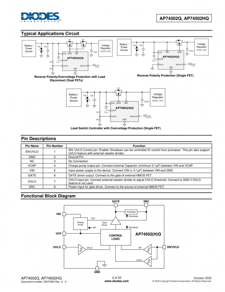 AP74502QTA8-7 technical document page 2
