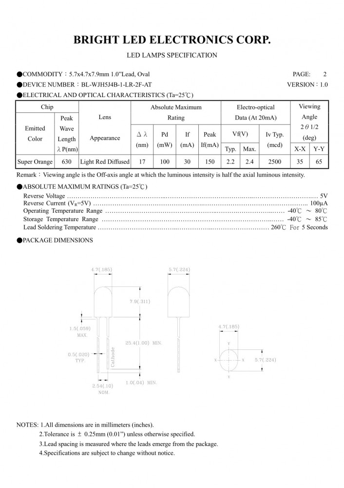 BL-WJH5J4B-1-LR-2F-AT specification page 1