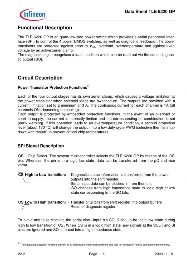 TLE6220GP datasheet page 6