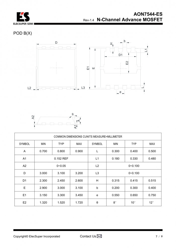 AON7544-ES datasheet page 7