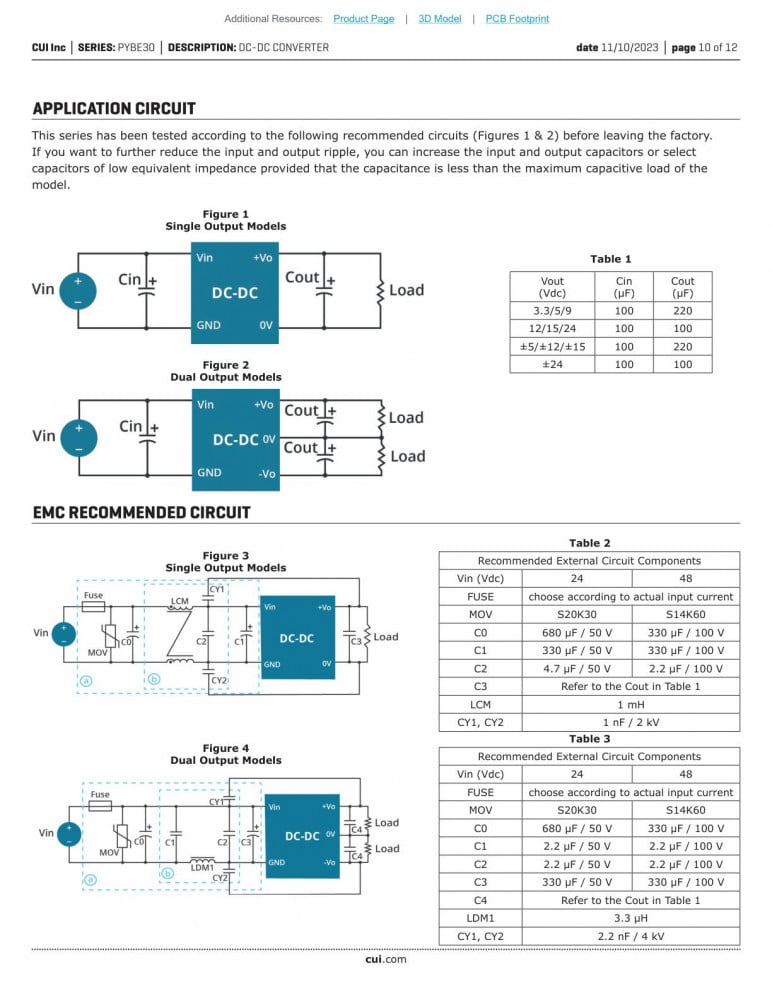CUI PYBE30 datasheet page 10