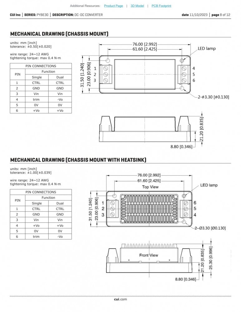 CUI PYBE30 datasheet page 8