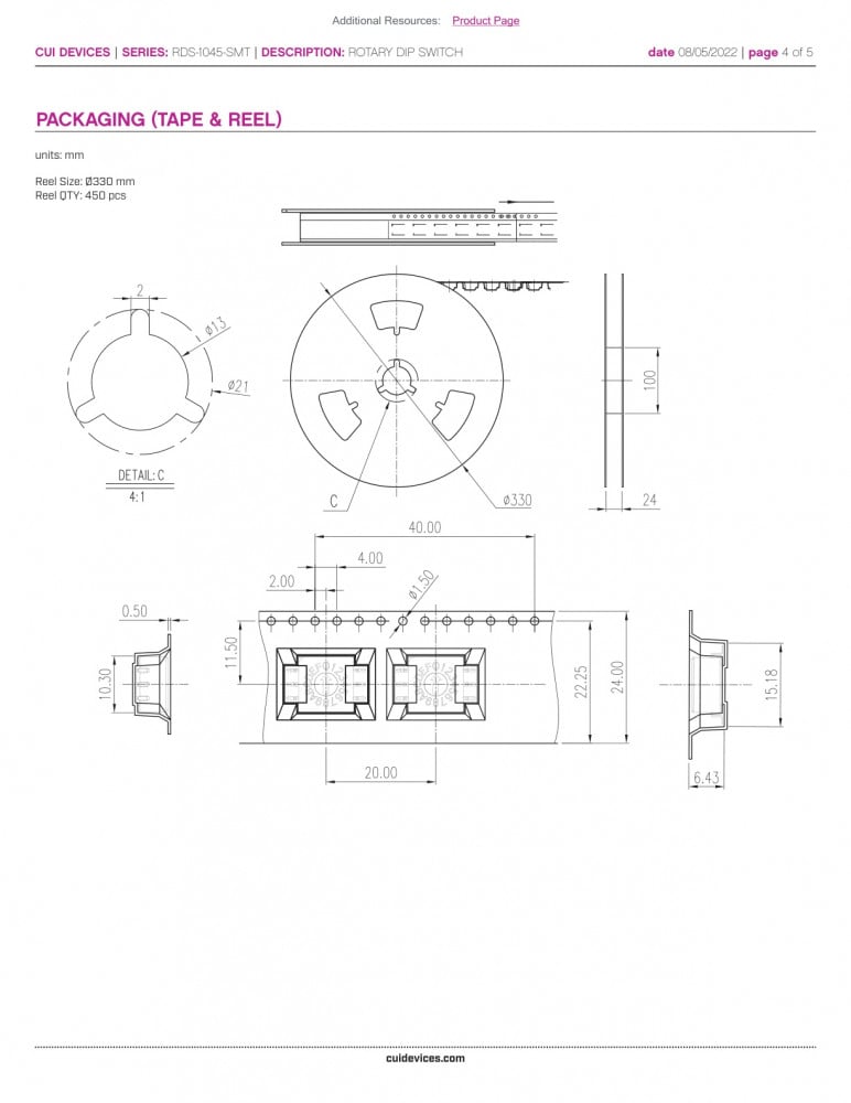 CUI RDS-10S-1045-SMT datasheet page 4