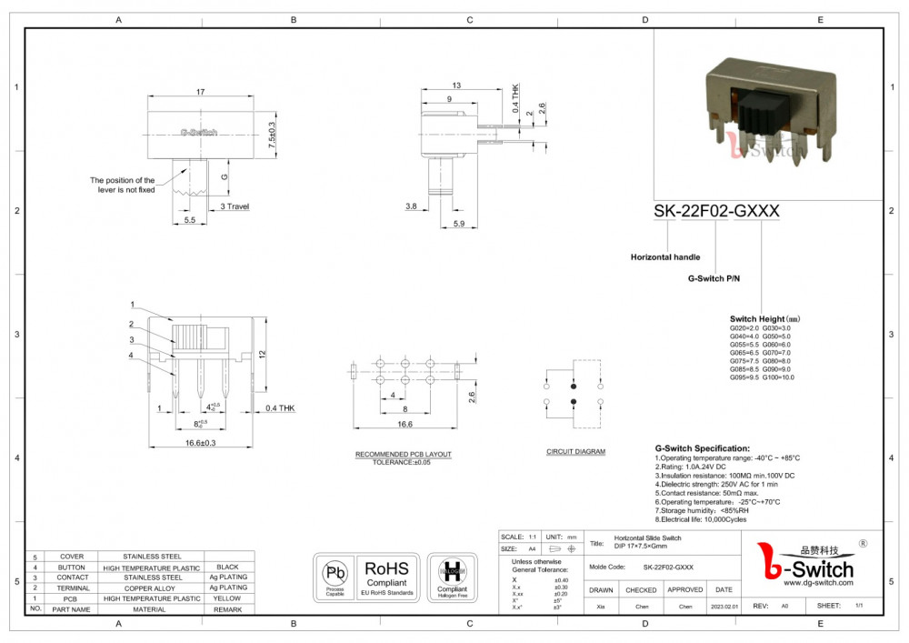 SK-22F02-G060 technical document preview