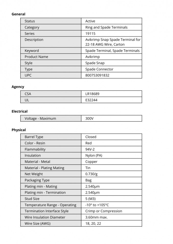 MOLEX 191150007 product document image 2