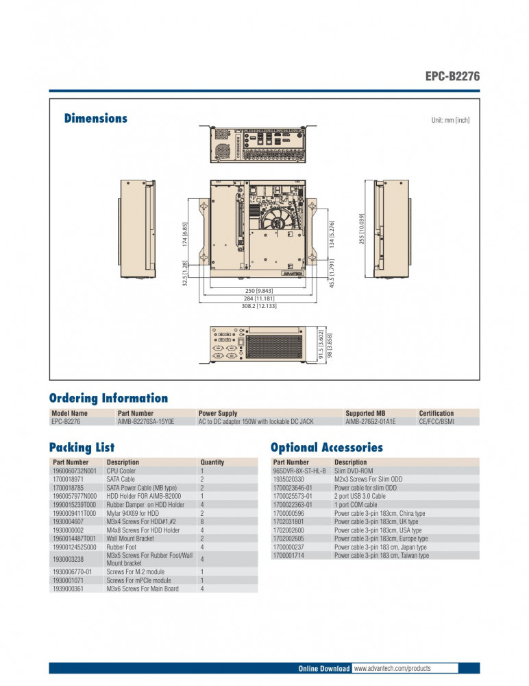 EPC-B2276 product documentation page 2