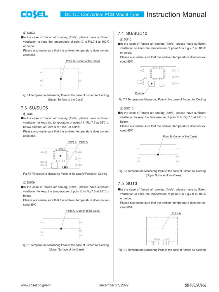 Cosel SU series documentation page 7