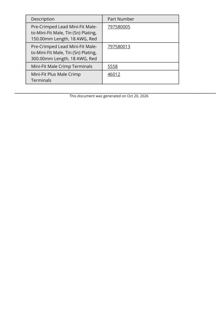 Mini-Fit Plus HCS specification page preview 4
