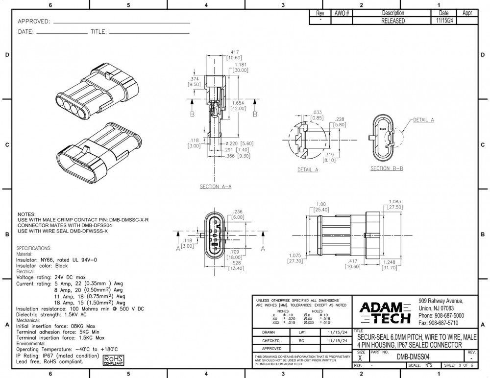 ADAM TECH DMB-DMSS02 technical drawing page 3