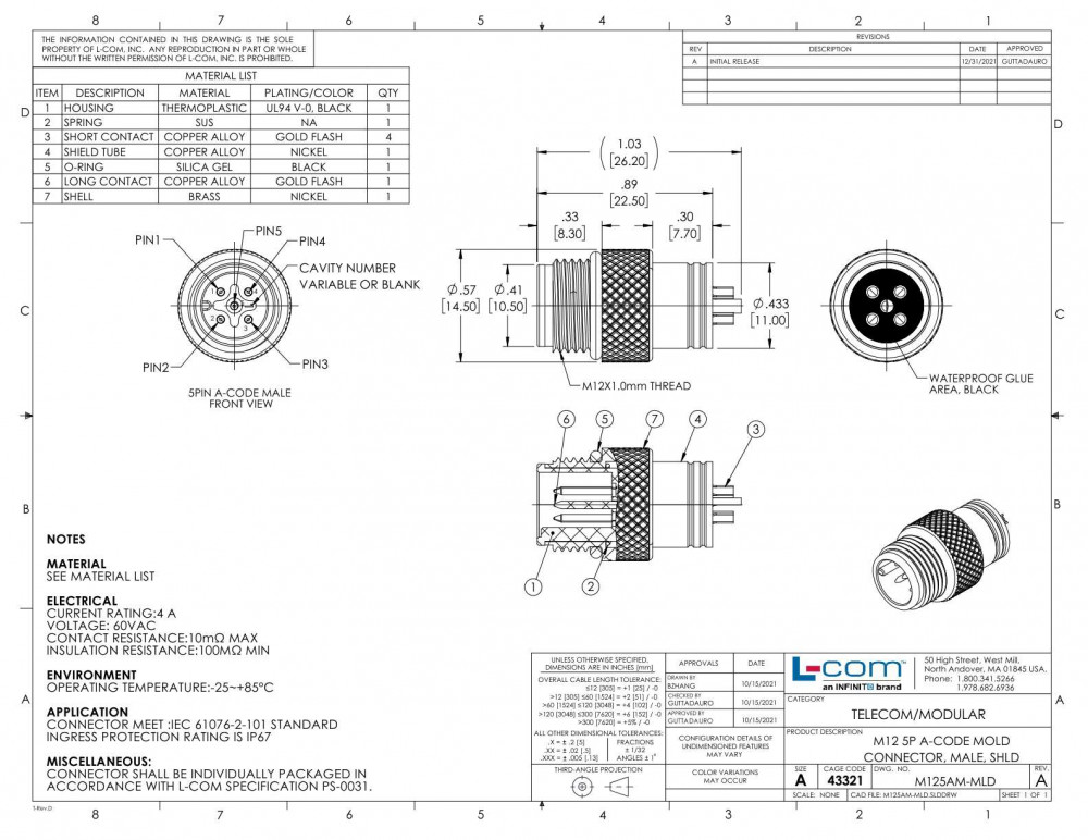 L-com M125AM-MLD technical document preview