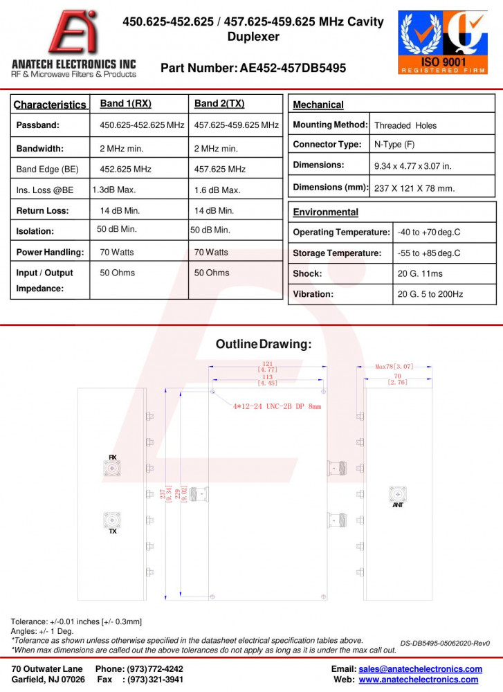 AE452-457DB5495 technical document page