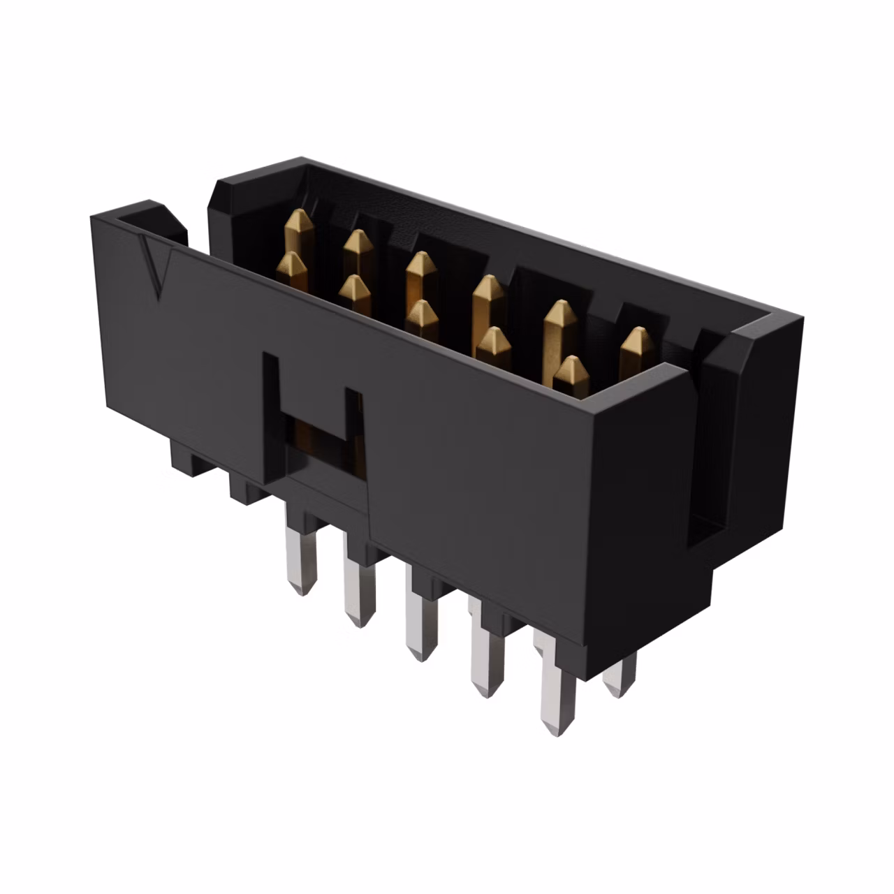 2.00mm Pitch, Milli-Grid PCB Header, Dual Row, Vertical, Through Hole, Shrouded, 12 Circuits, Circuit 1 Voided, 0.38µm Gold (Au) Plating, 2.50mm Tail Length, Dual Side Slots, Center Friction Lock, Tube for sale