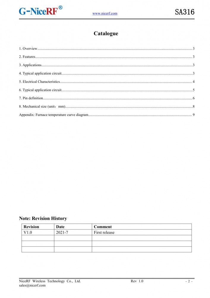 SA316 datasheet page 2
