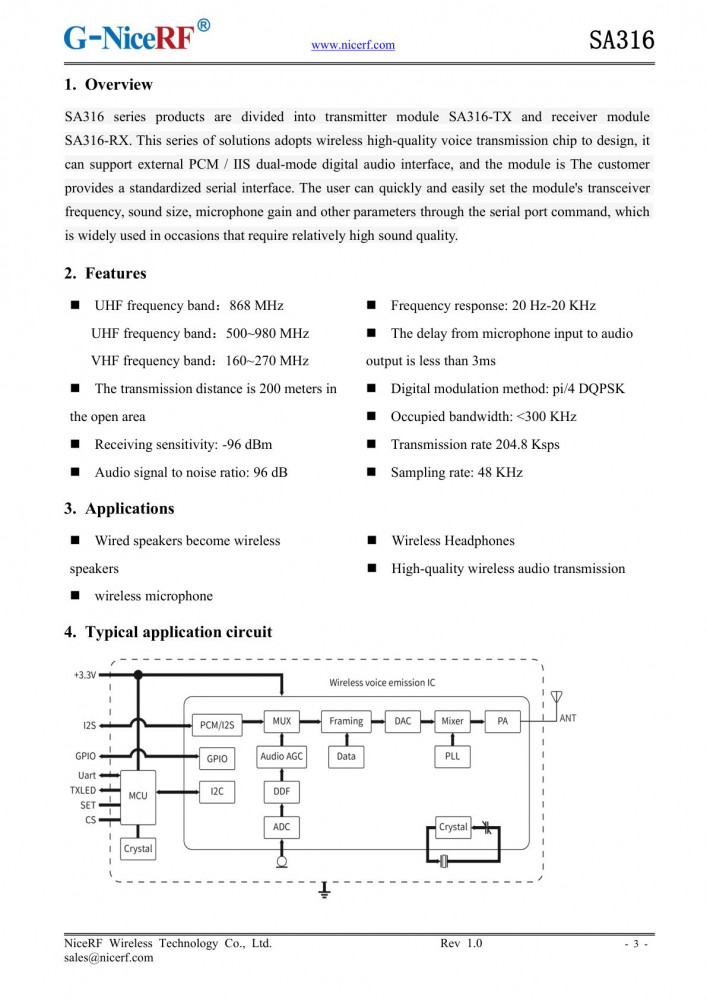 SA316 datasheet page 3