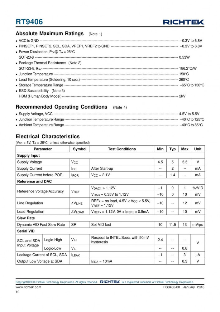 RT9406 datasheet page 10