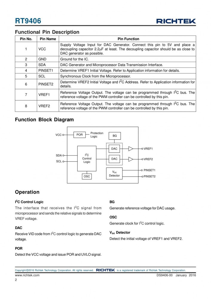 RT9406 datasheet page 2