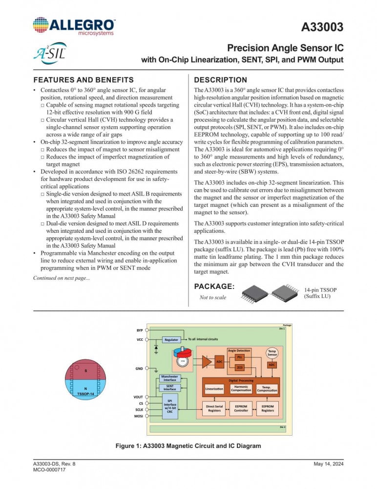 A33003 datasheet page 1