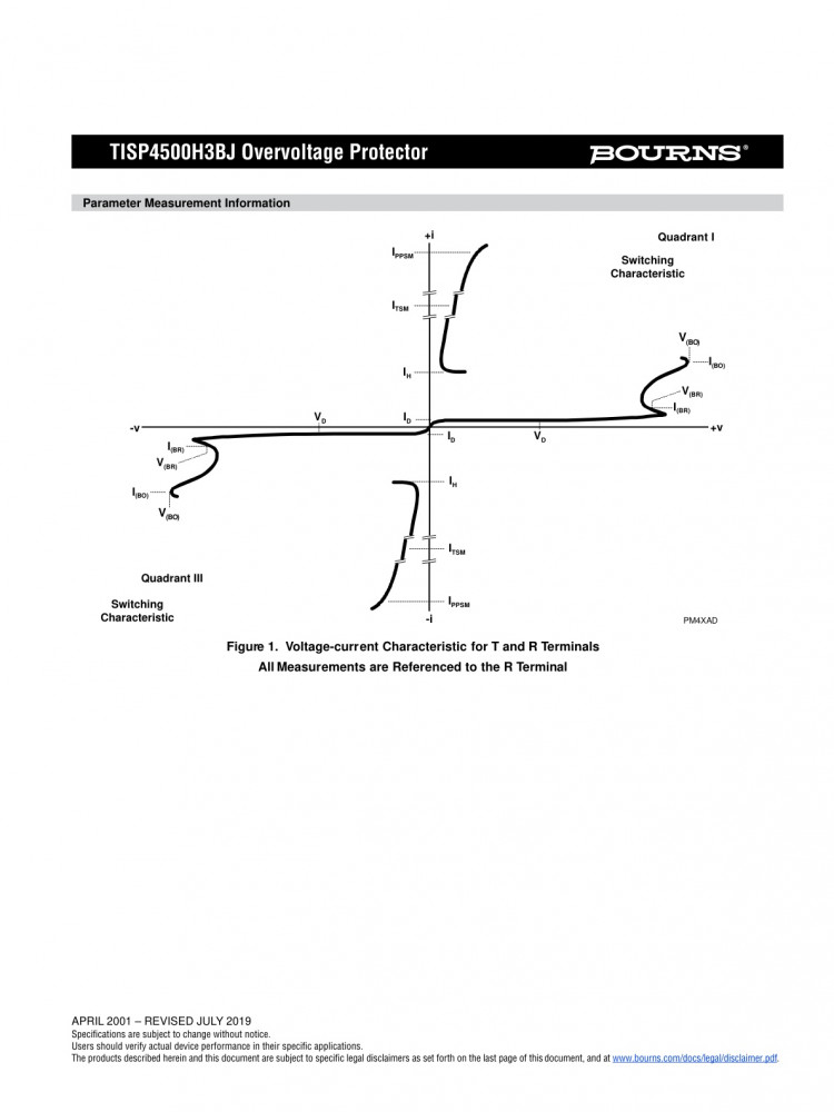 TISP4500H3BJ datasheet page 3