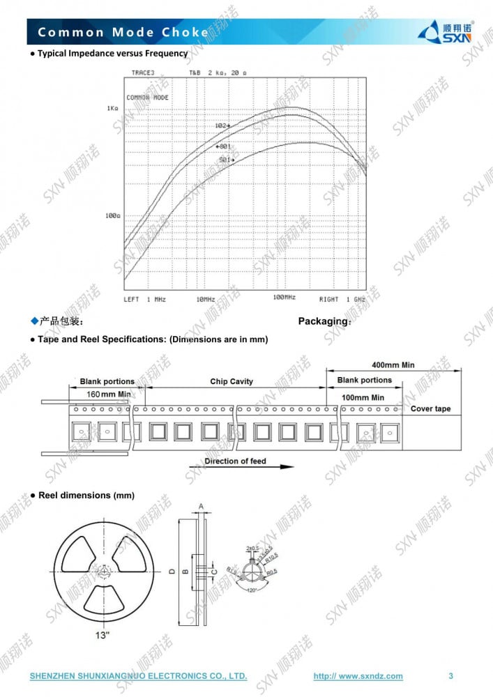 SMCM090805-501T datasheet page 3