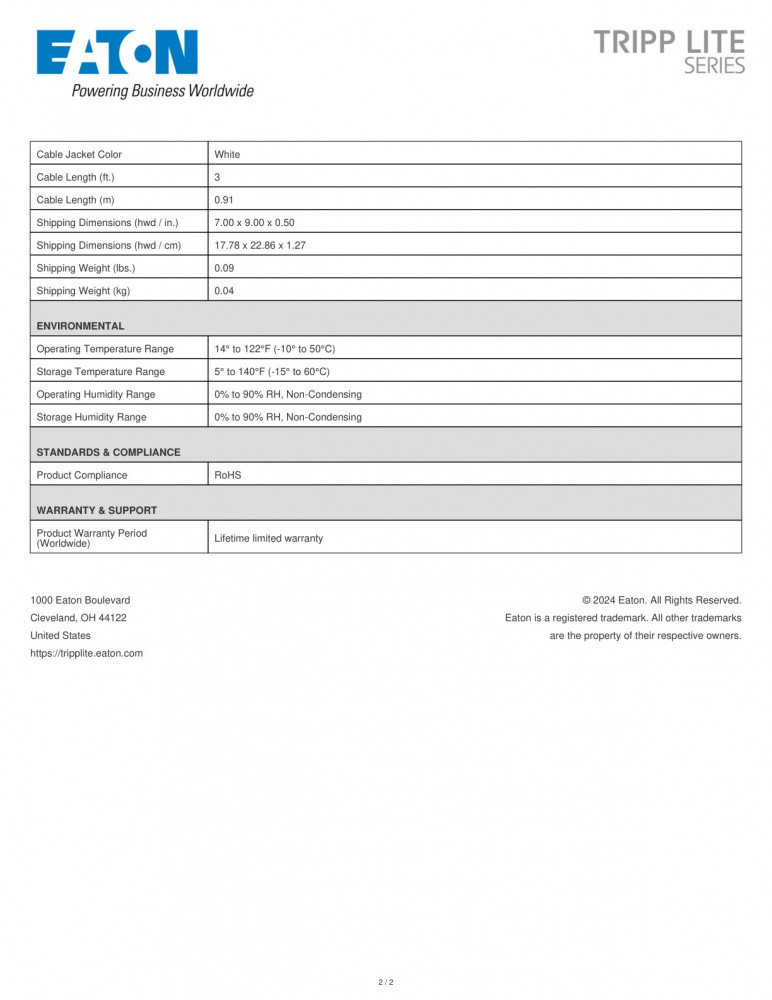 UR050-003-WH technical document page 2