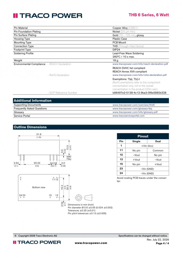 THB 6 series technical documentation, page 4