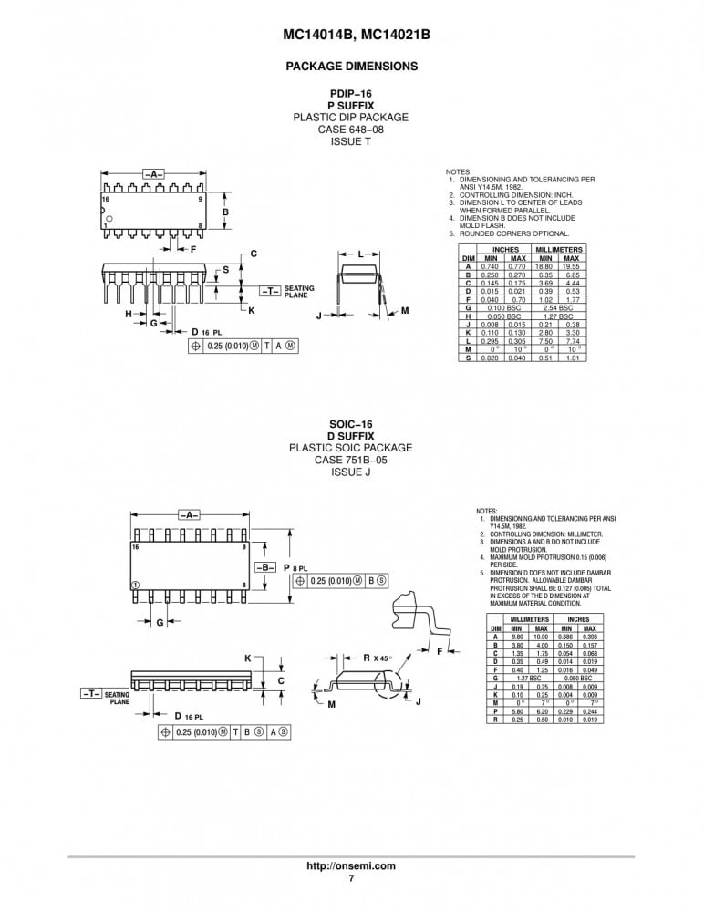 MC14014B datasheet page 7