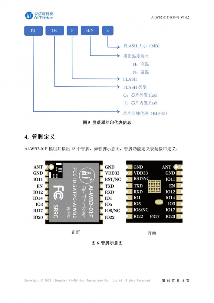 Ai-WB2-01F datasheet page 10