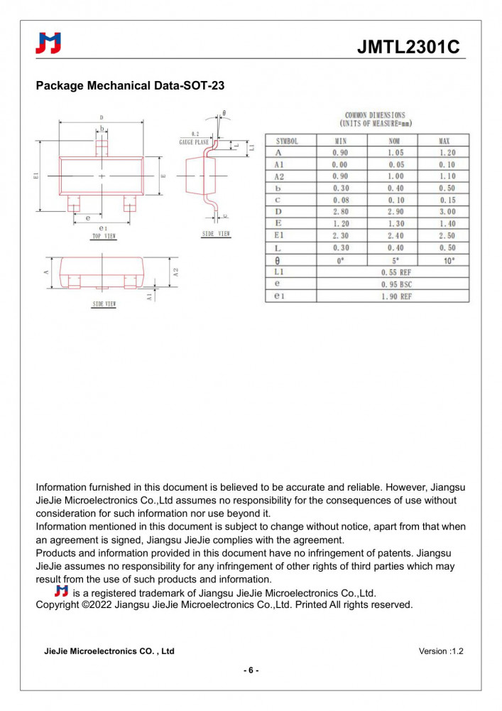 JMTL2301C datasheet page 6