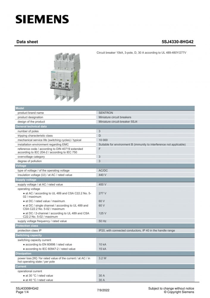 5SJ4330-8HG42 datasheet page 1